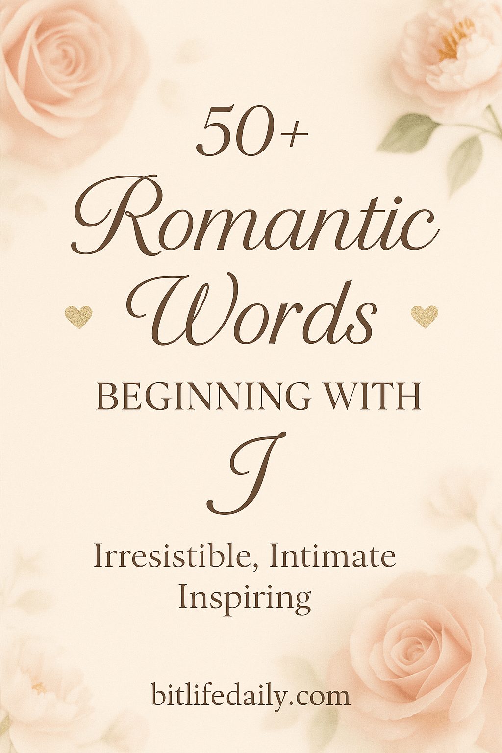 Irresistible Romance: 50+ Beautiful Words Beginning with "I" to Express ...